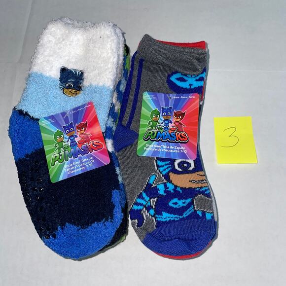 Disney | Accessories | 8 Pairs Kids Socks Disney Pj Mask No Slip Crew ...